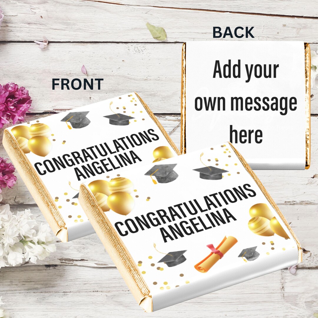 Personalised Graduation Day Chocolates Favours Neapolitan Chocolate ...