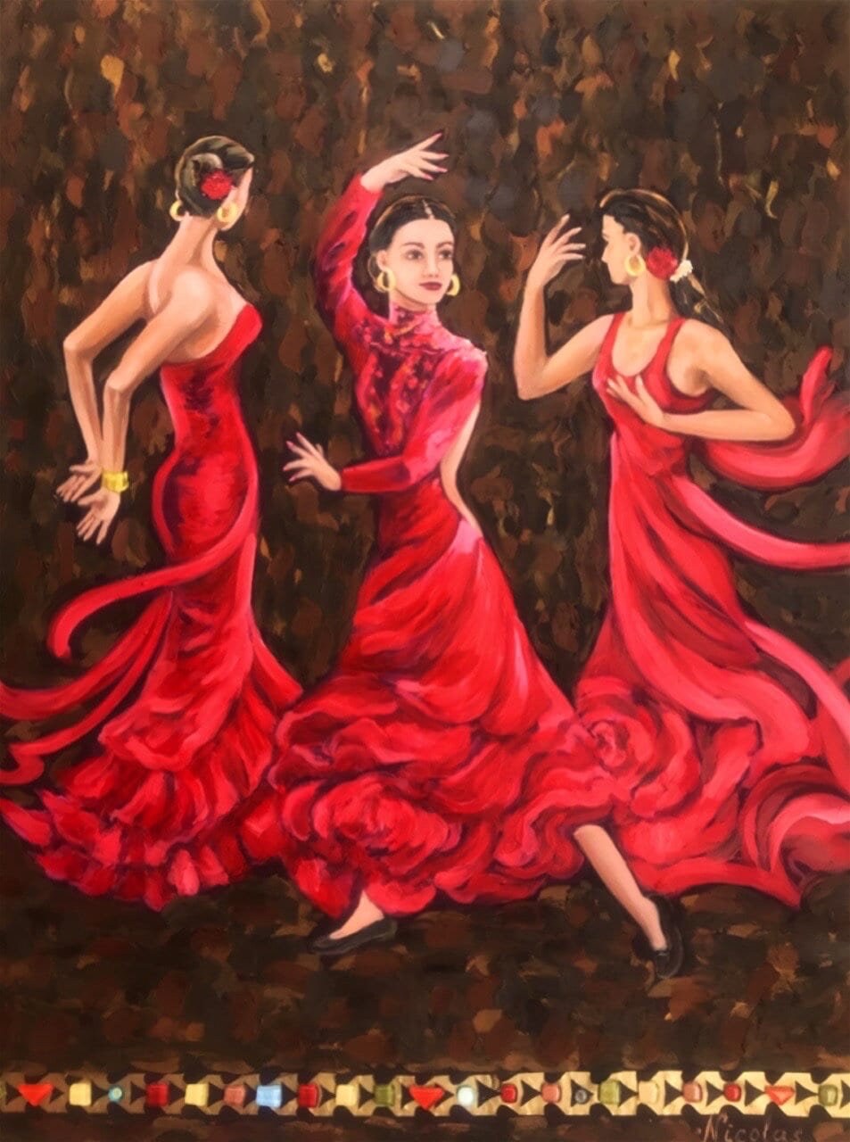 Original Abstract Painting flamenco abstract painting flamenco spain ...