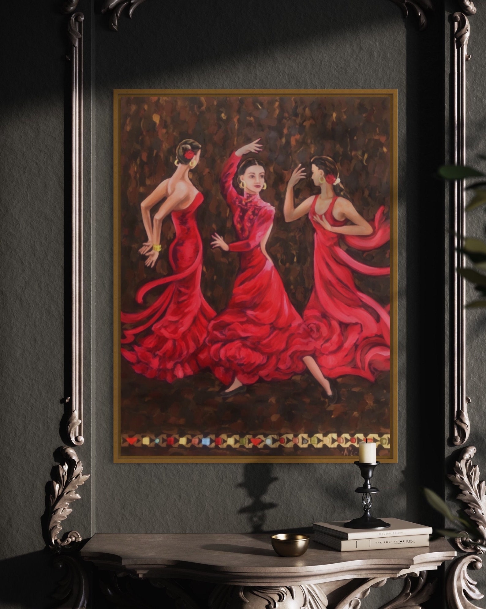 Original Abstract Painting flamenco abstract painting flamenco spain ...