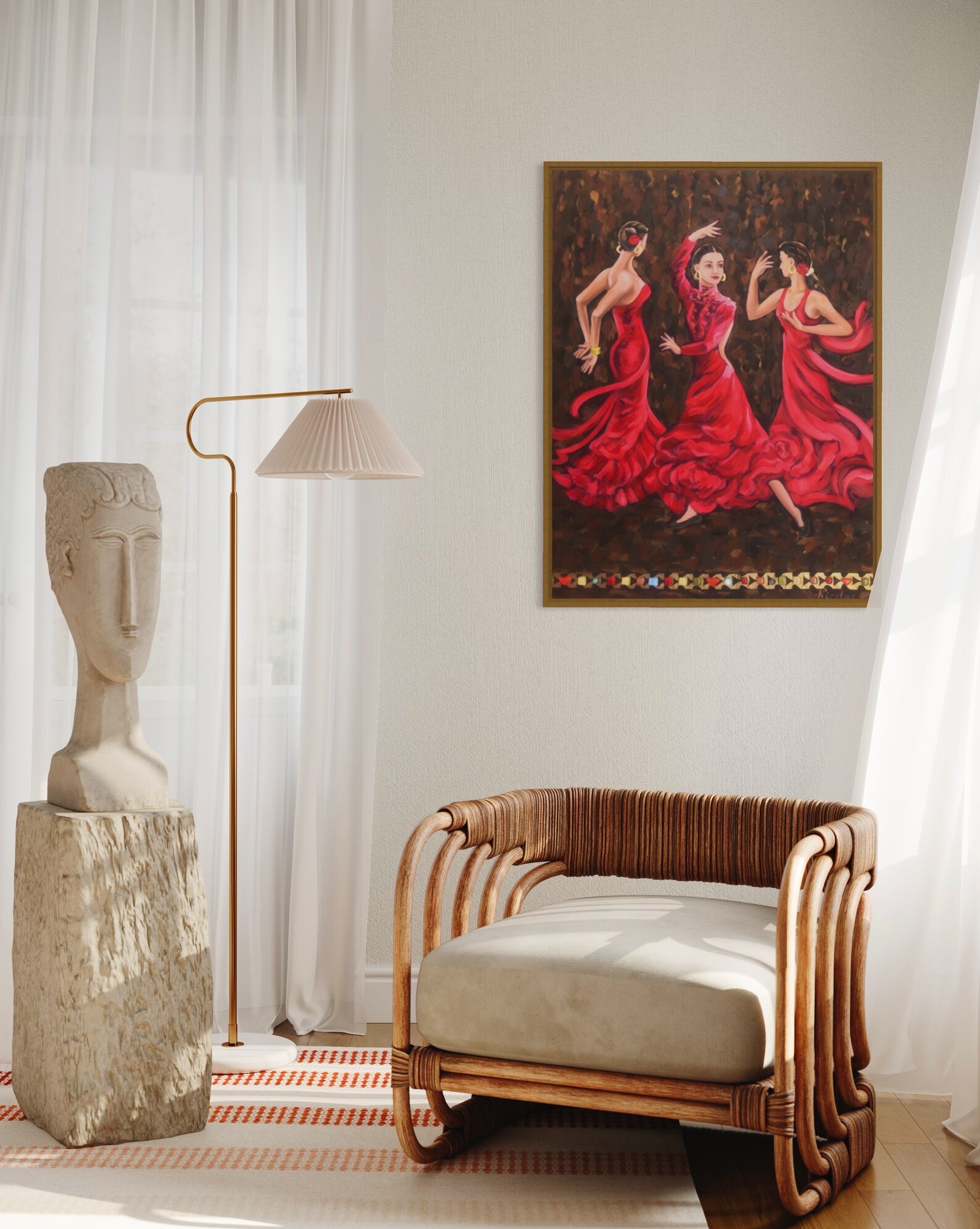 Original Abstract Painting flamenco abstract painting flamenco spain ...