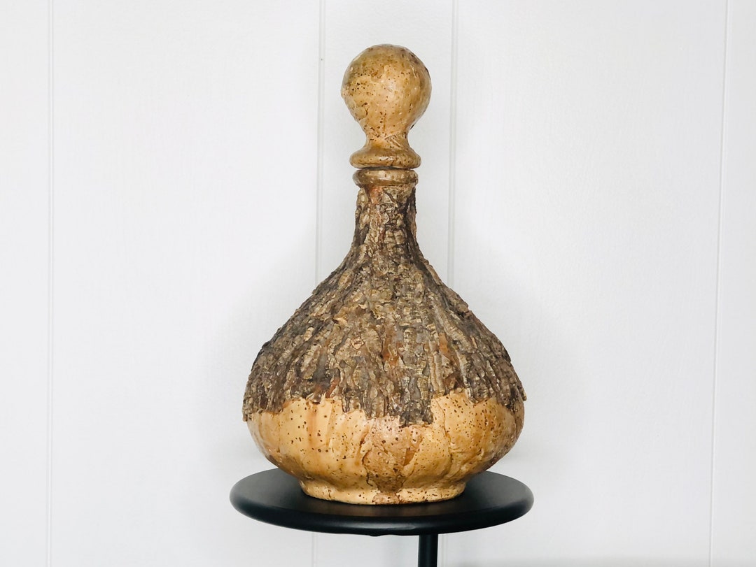 Bark-wrapped Italian Decanter - Etsy