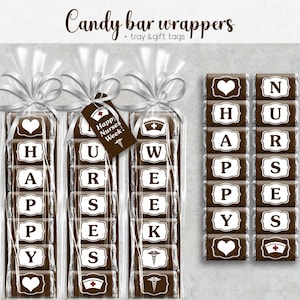 HAPPY NURSES WEEK Instant Download Printable Appreciation Chocolate ...