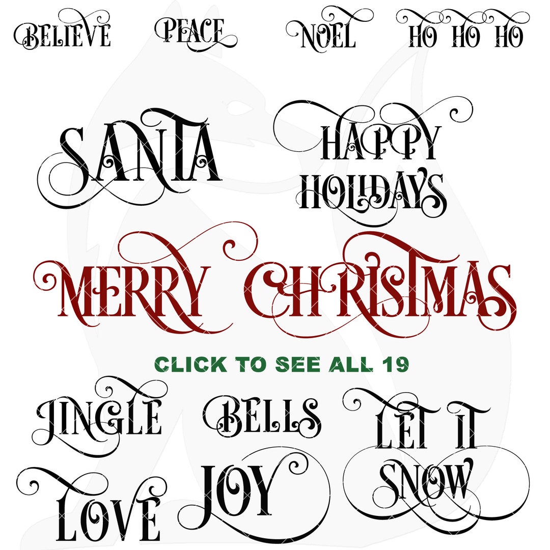 Merry Christmas Script Elegant Font Jolly Santa Christmas Inkspace JPG ...