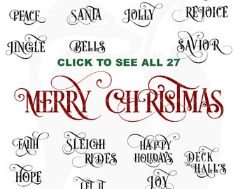 Merry Script Png - Etsy