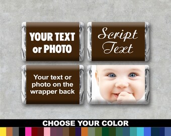 BABY BIRTH ANNOUNCEMENT Personalized Custom Printed Emailed Chocolate ...