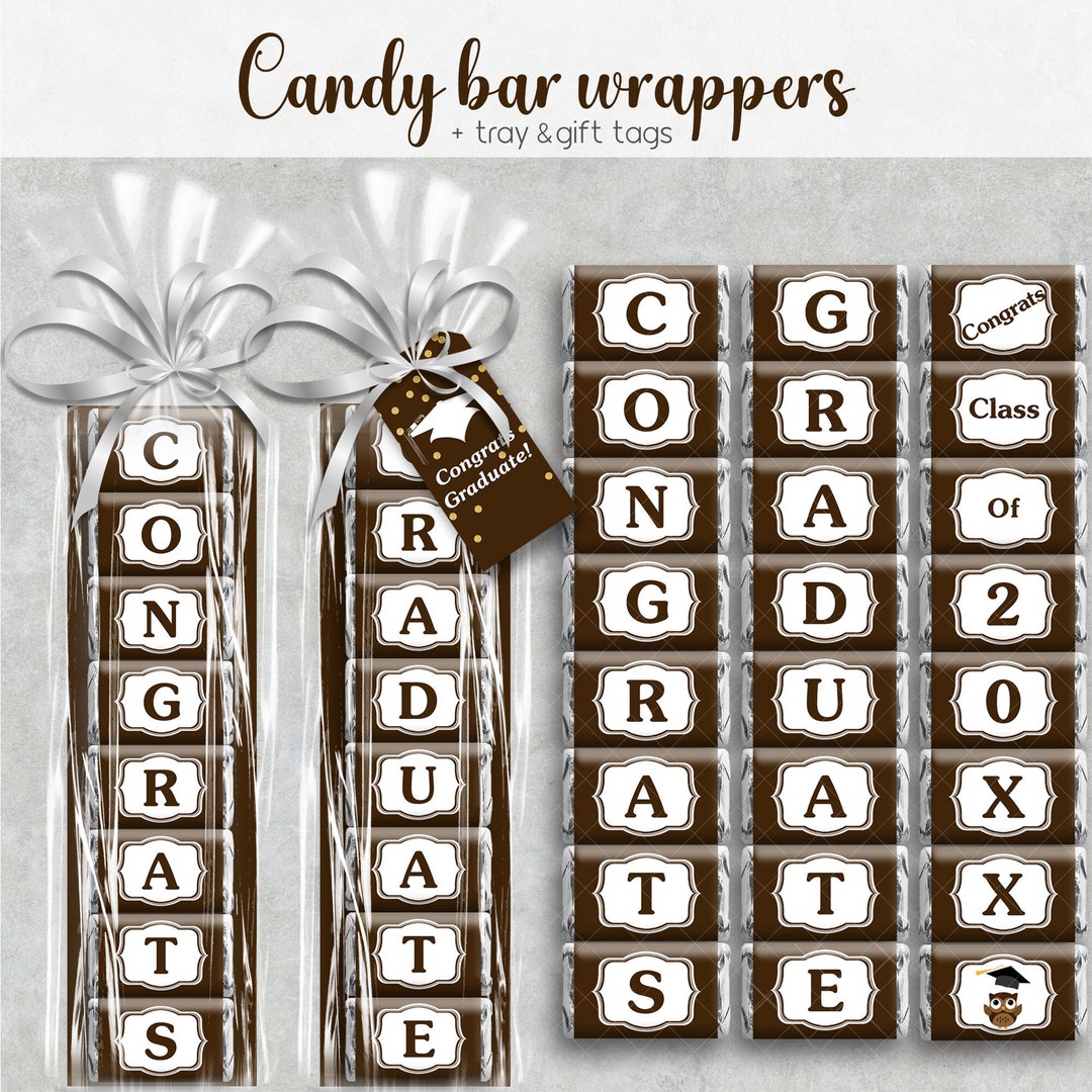 CONGRATS GRADUATE Instant Download Printable Appreciation Chocolate ...
