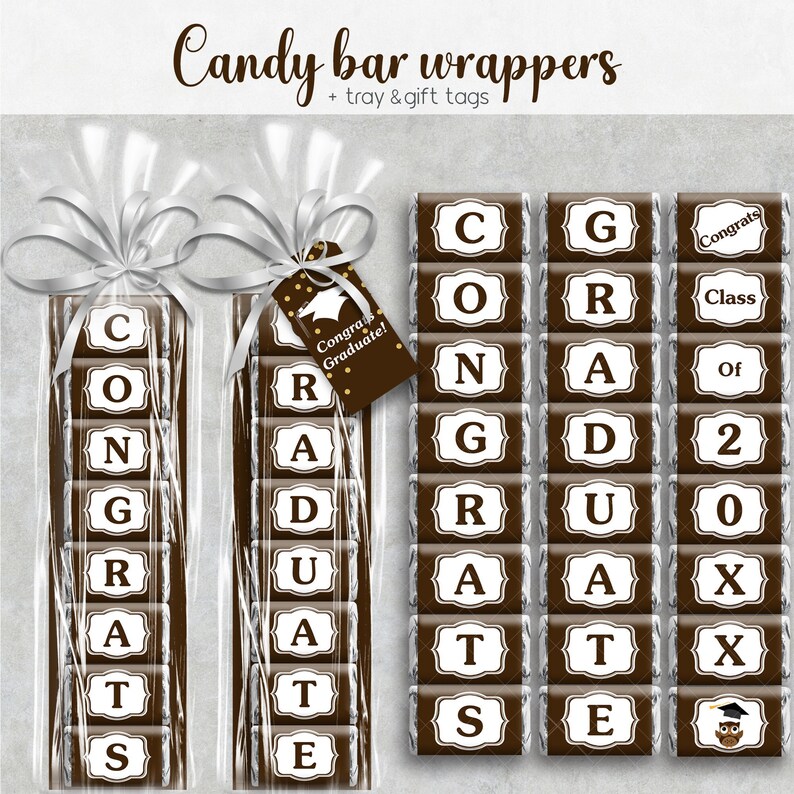 CONGRATS GRADUATE Instant Download Printable Appreciation Chocolate ...