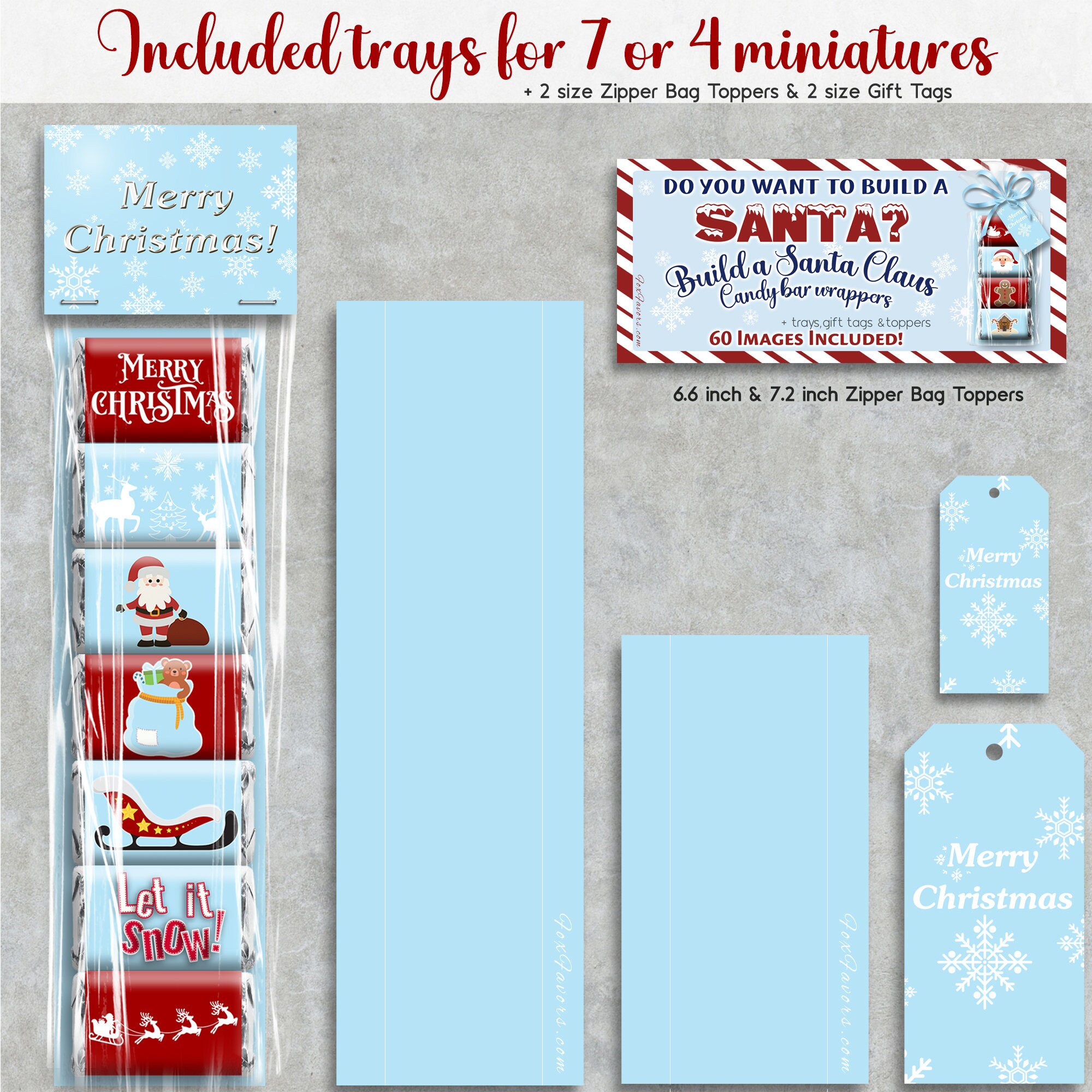 WANT TO BUILD a Santa? Kit Christmas Miniature Candy Bar Wrappers W ...