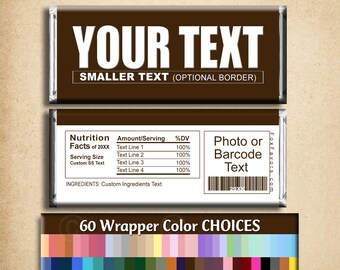 Custom Candy Wrappers Birthday - Etsy