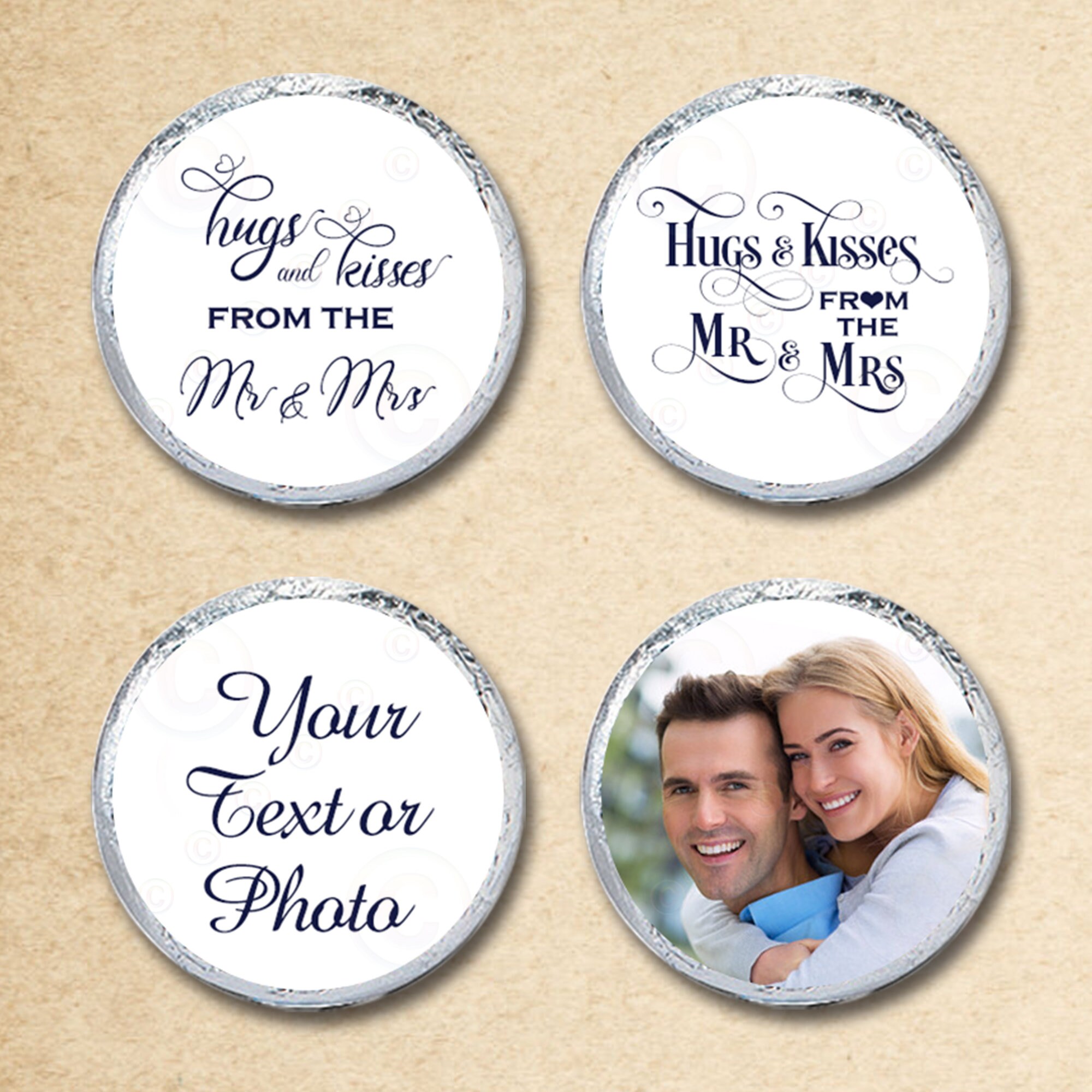 YOUR TEXT or PHOTO Hugs and Kisses From the Mr. and Mrs. - Etsy