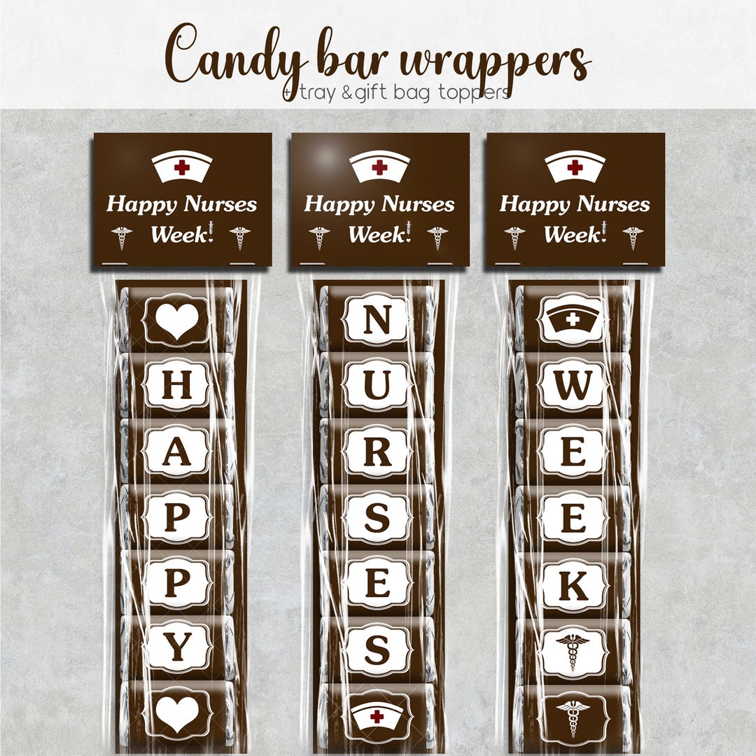 HAPPY NURSES WEEK Instant Download Printable Appreciation Chocolate ...