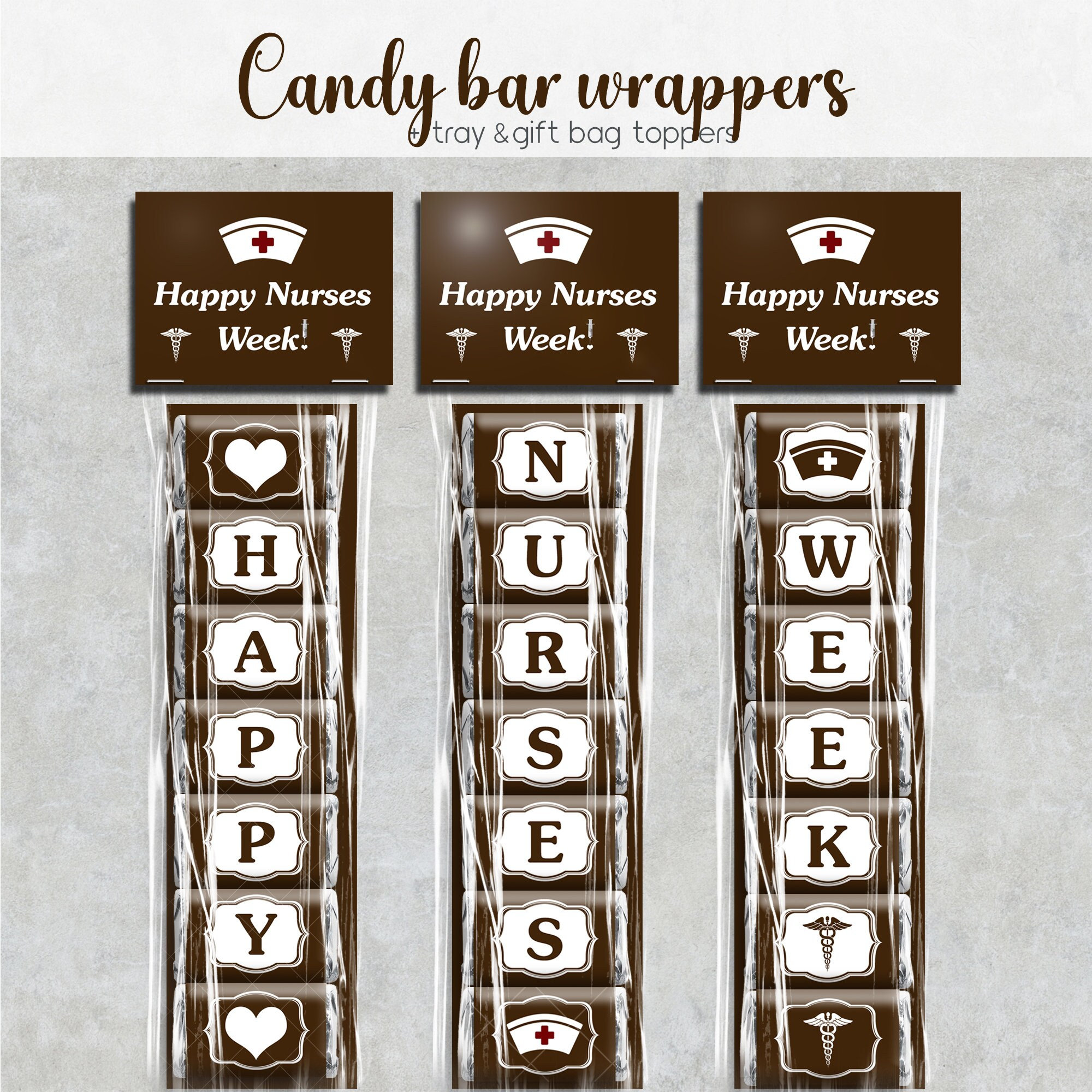 HAPPY NURSES WEEK Instant Download Printable Appreciation Chocolate ...