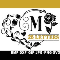Monogram Miniature Letters - Angel Latin Alphabet SVG, Monogram ...