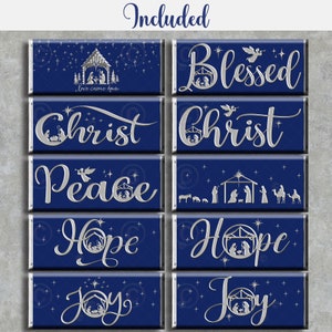 INSTANT DIGITAL Download Merry Christmas Chocolate Candy Bar Wrappers ...