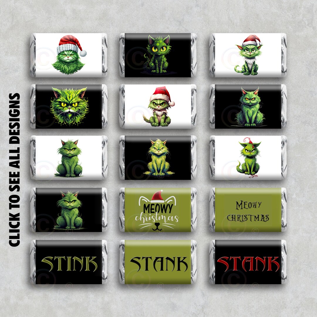 45 INSTANT DOWNLOAD CHRISTMAS Digital Miniature Candy Bar Wrappers ...