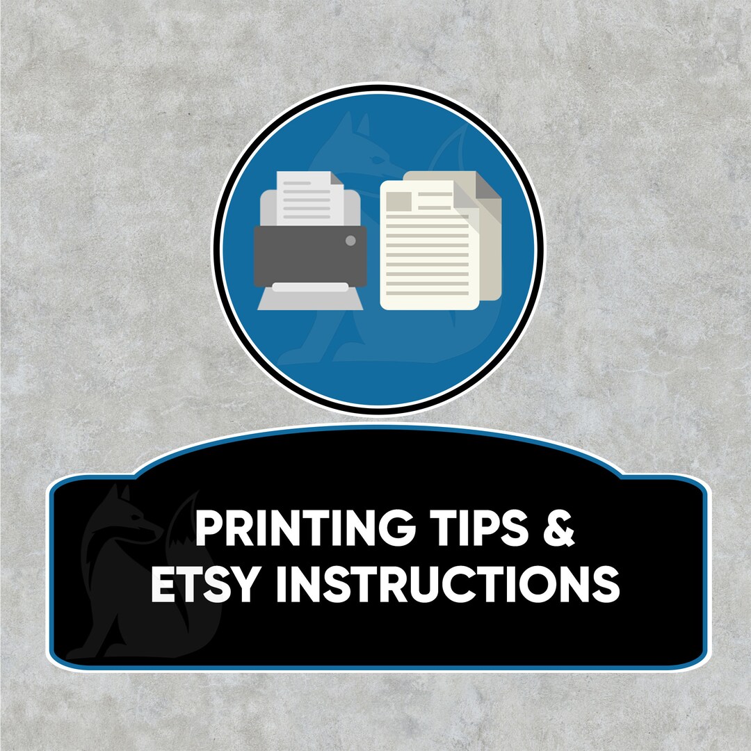 Printing Help Instructions Tips and ESTY Instructions How to Download ...