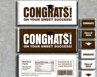 Free Graduation Candy Bar Printables - Etsy
