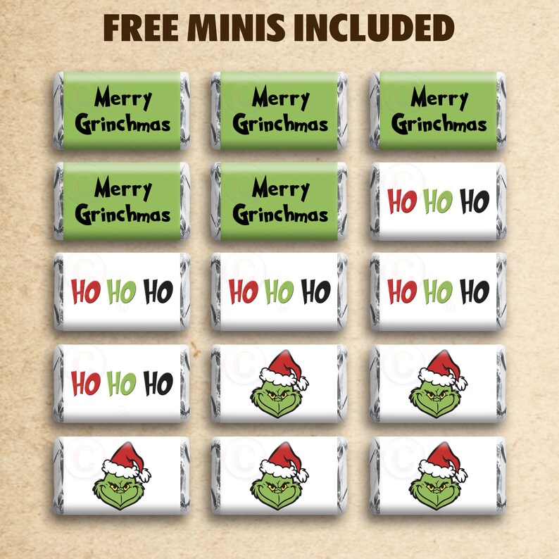 INSTANT DIGITAL Download Merry Christmas Chocolate Candy Bar - Etsy