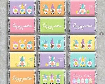 Easter Candy Bar Wrappers Printable Easter Gifts Instant - Etsy