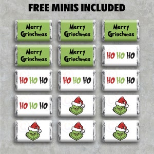INSTANT DIGITAL Download Merry Christmas Chocolate Candy Bar Wrappers ...