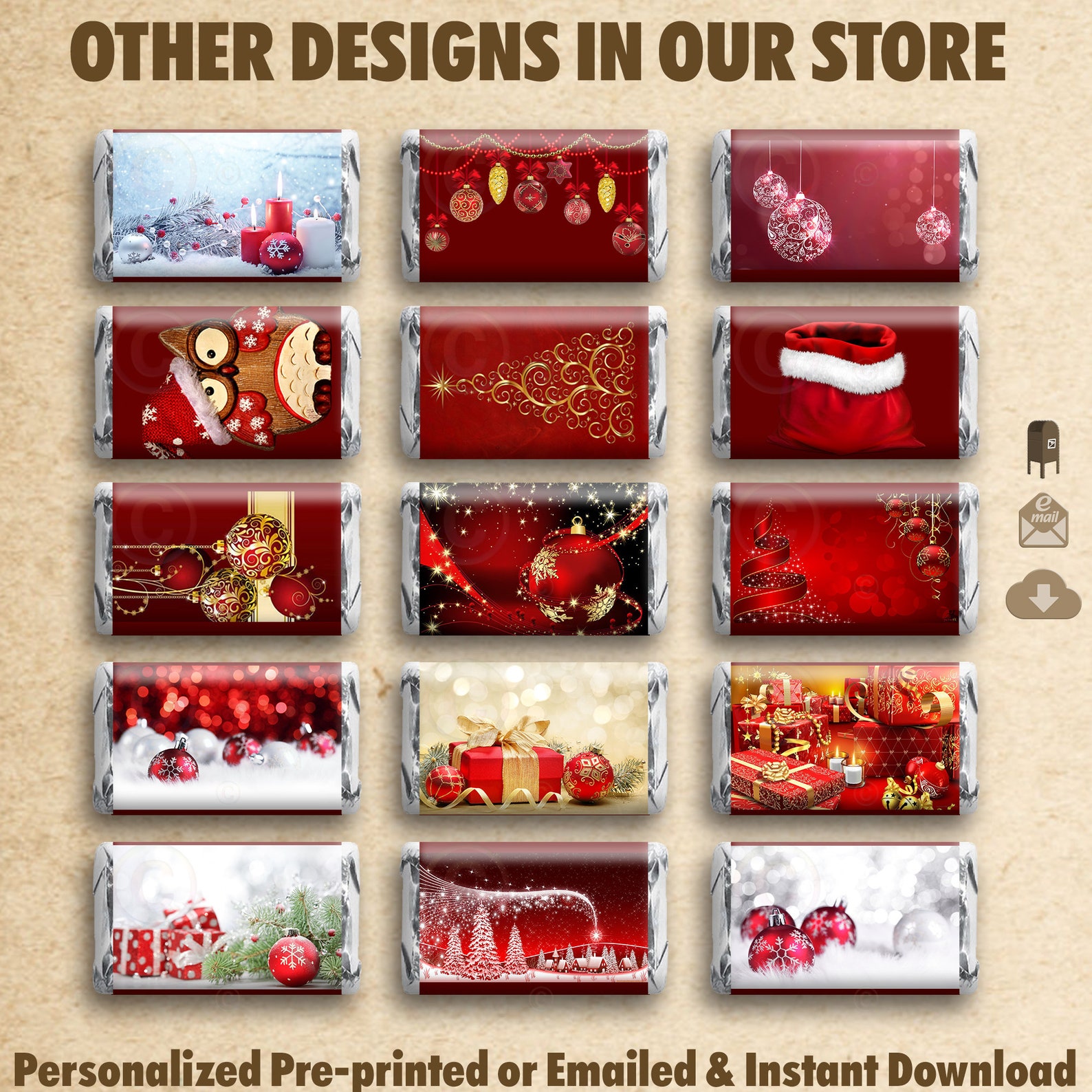 Instant Download Printable HAPPY NEW Year Chocolate Candy Bar | Etsy