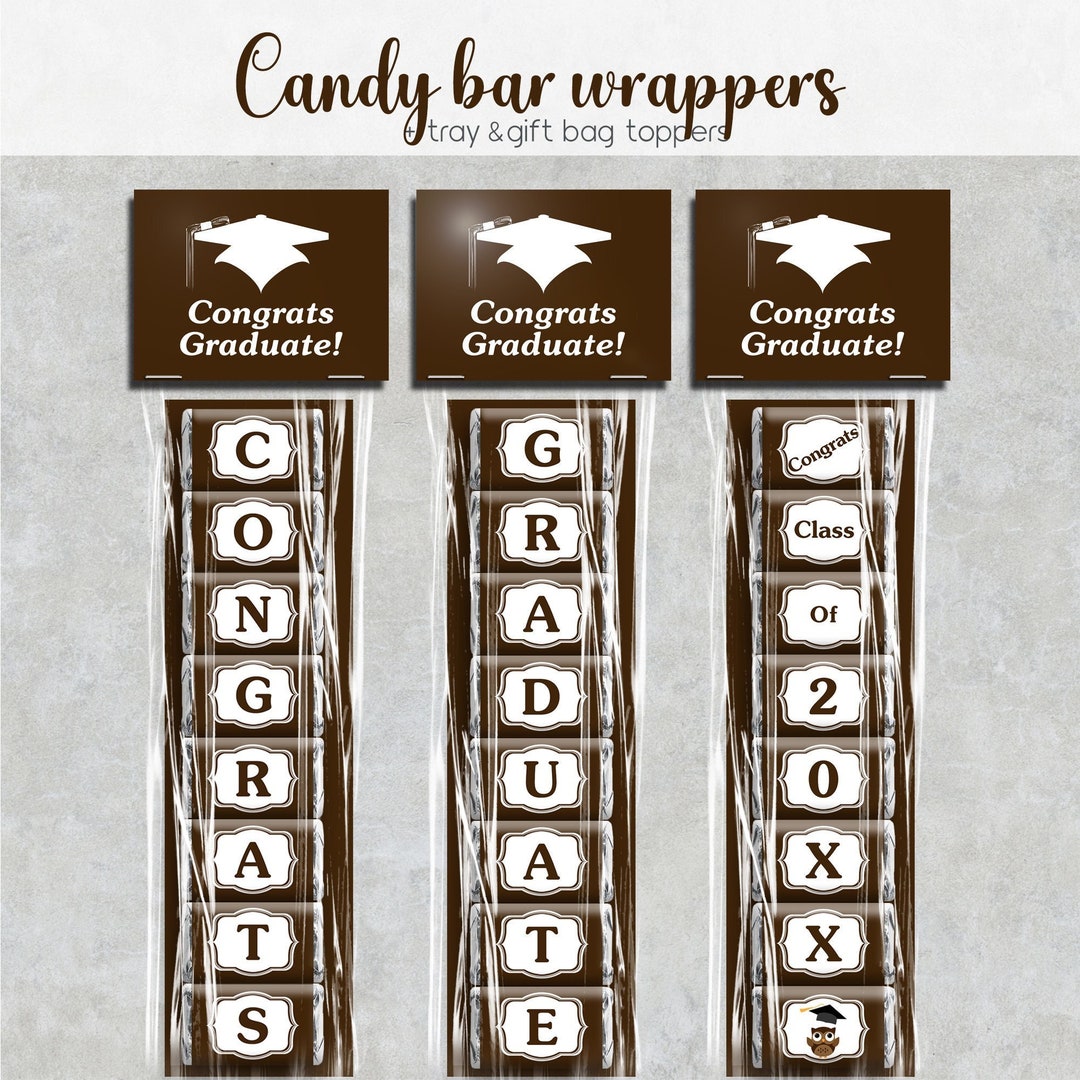 CONGRATS GRADUATE Instant Download Printable Appreciation Chocolate ...