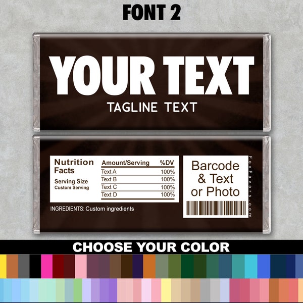 Personalized Candy Bar Wrappers - Etsy