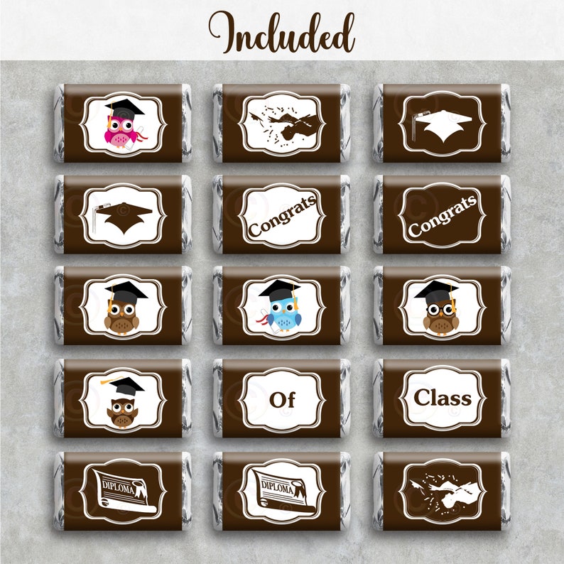 CONGRATS GRADUATE Instant Download Printable Appreciation Chocolate ...