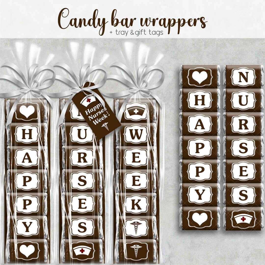 HAPPY NURSES WEEK Instant Download Printable Appreciation Chocolate ...