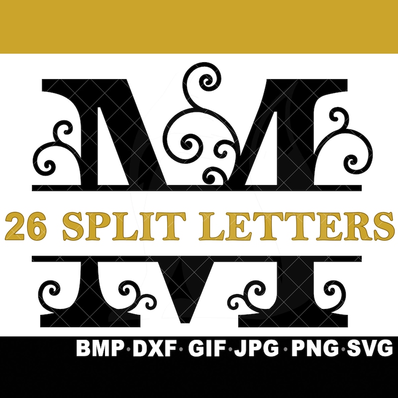Split Monogram - Etsy