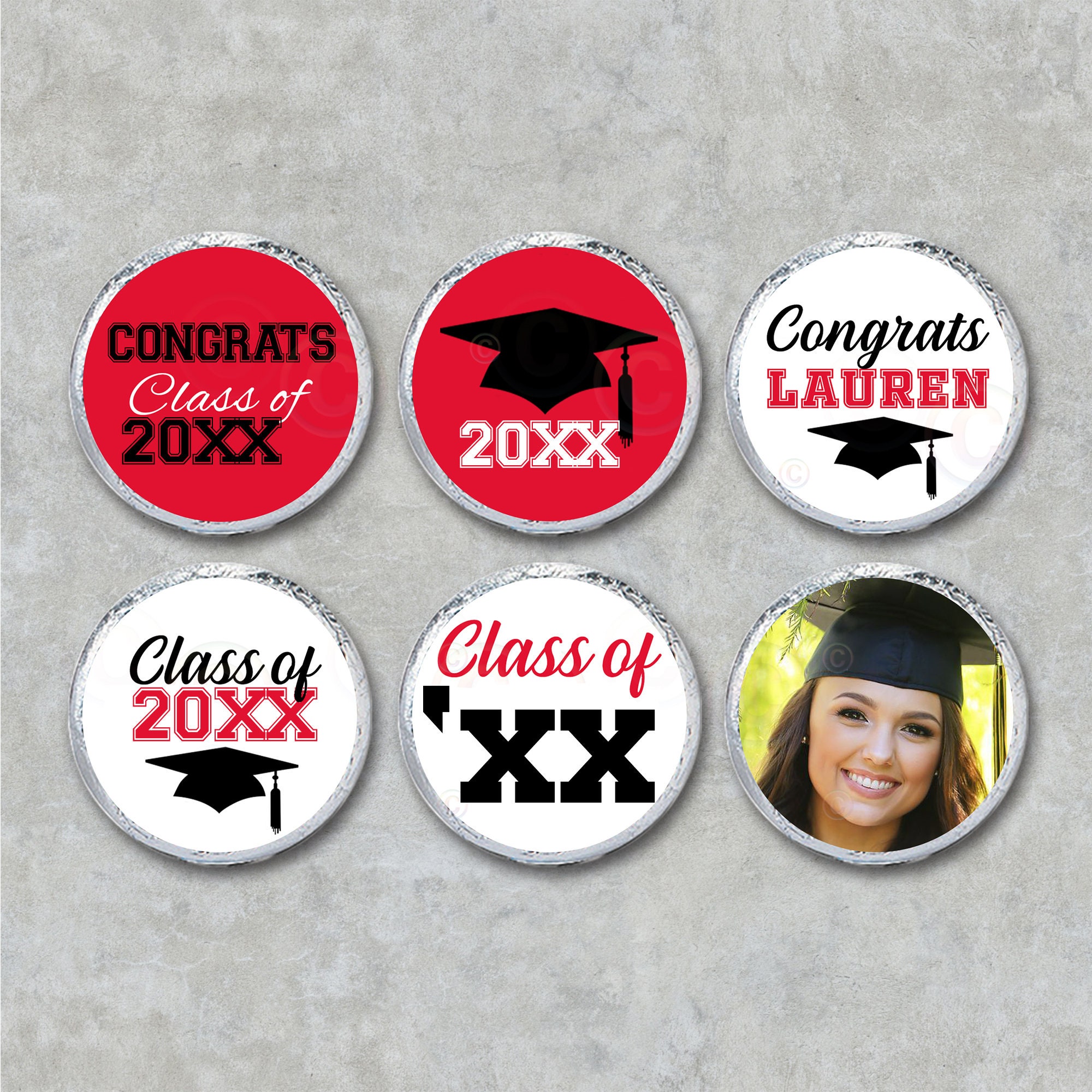 PERSONALIZED CUSTOM CONGRATULATIONS Graduate Chocolate Kiss Stickers ...
