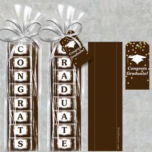 CONGRATS GRADUATE Instant Download Printable Appreciation Chocolate ...