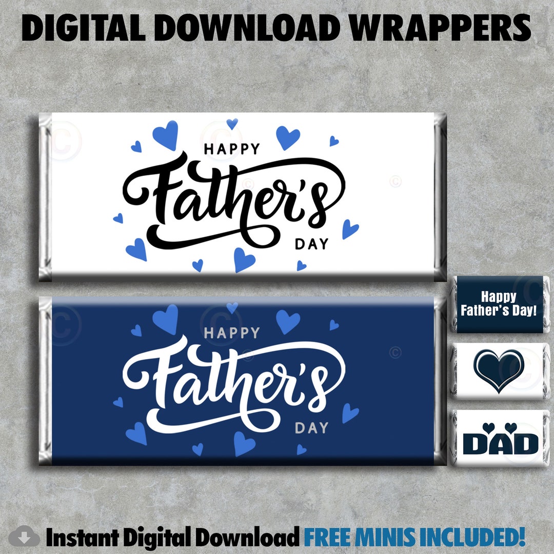 DIGITAL Father's Day Download Candy Bar Wrapper Printable Thoughtful ...