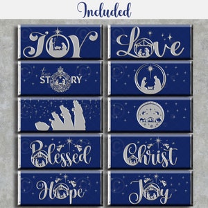 INSTANT DIGITAL Download Merry Christmas Chocolate Candy Bar Wrappers ...