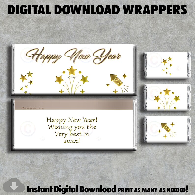 Instant Download Printable HAPPY NEW Year Chocolate Candy Bar - Etsy