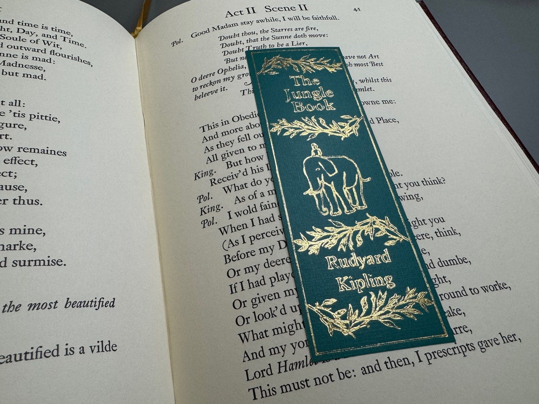 The Jungle Book by Rudyard Kipling - Gold Foil Bookmark - Etsy