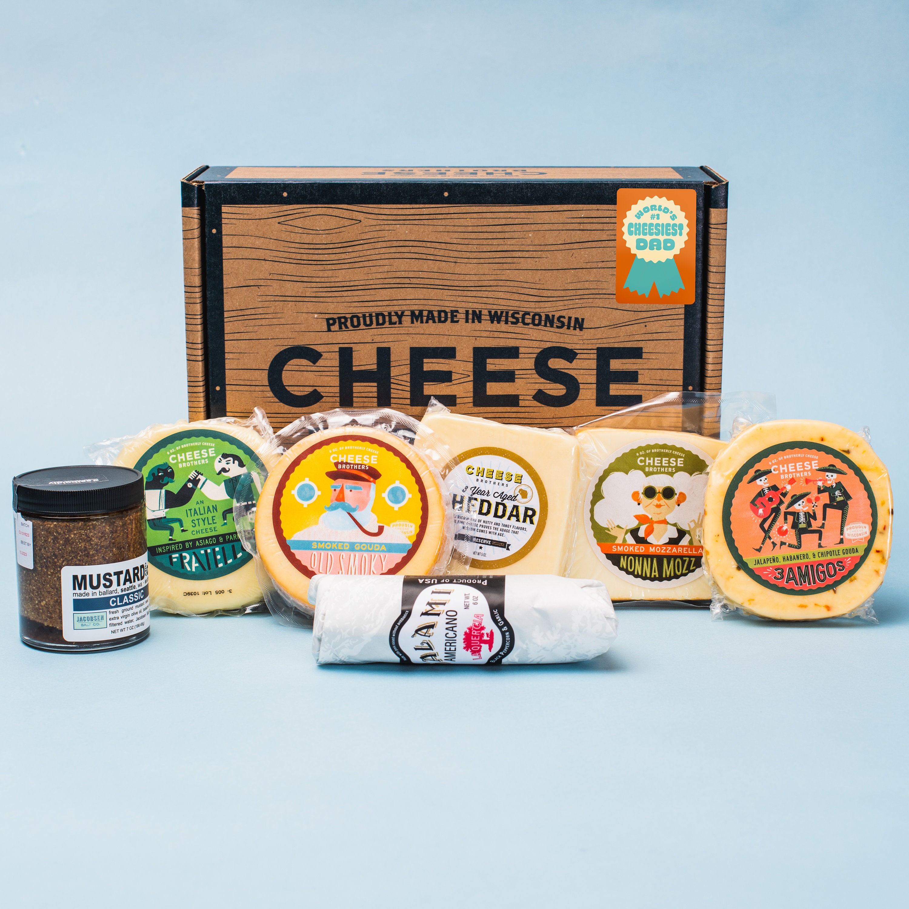 Cheese Bros. "world's Cheesiest Dad" Gift Box | Fresh From Wisconsin ...