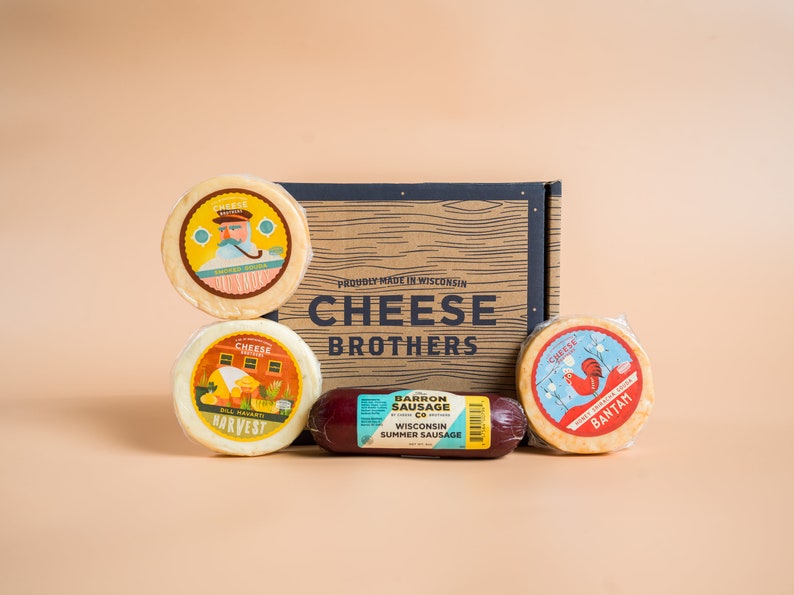 Cheese Brothers Wisconsin Cheese & Sausage Gift Box | Great Gifting ...