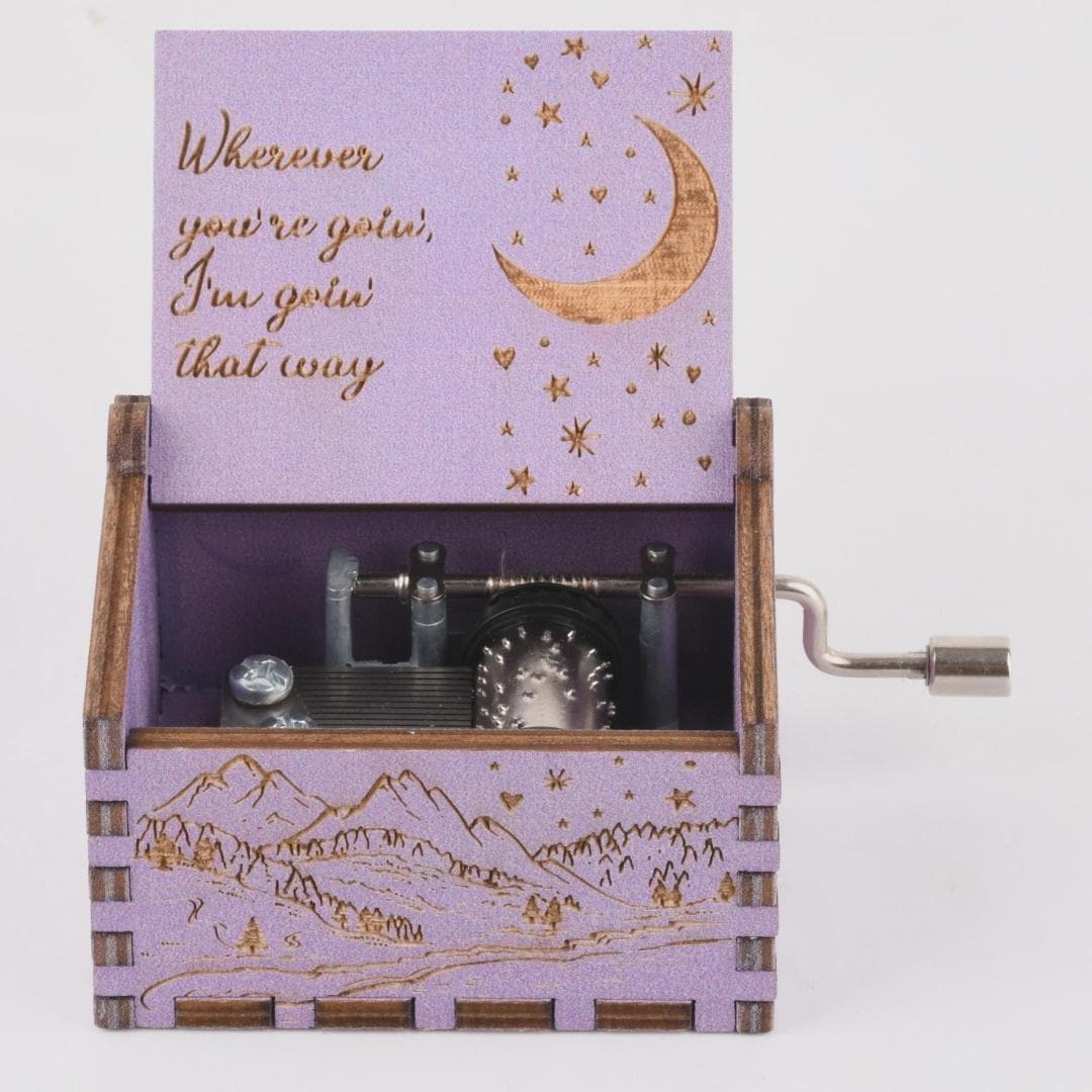 Personalized Moon River Music Box | Engraved Wooden Keepsake - Etsy