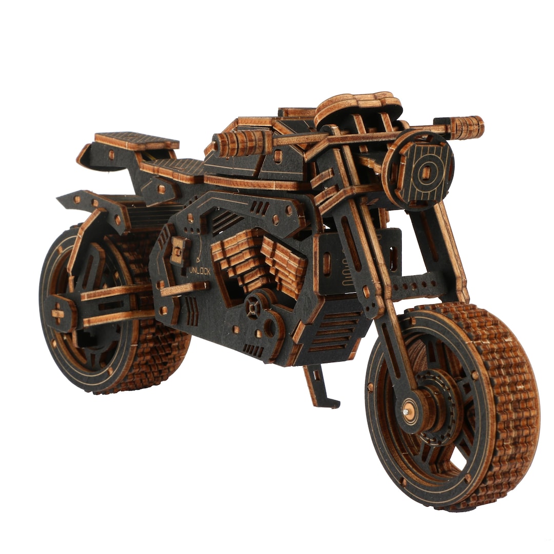 DIY Wooden Motorcycle Model Kit | Easy to Assemble Gift - Etsy