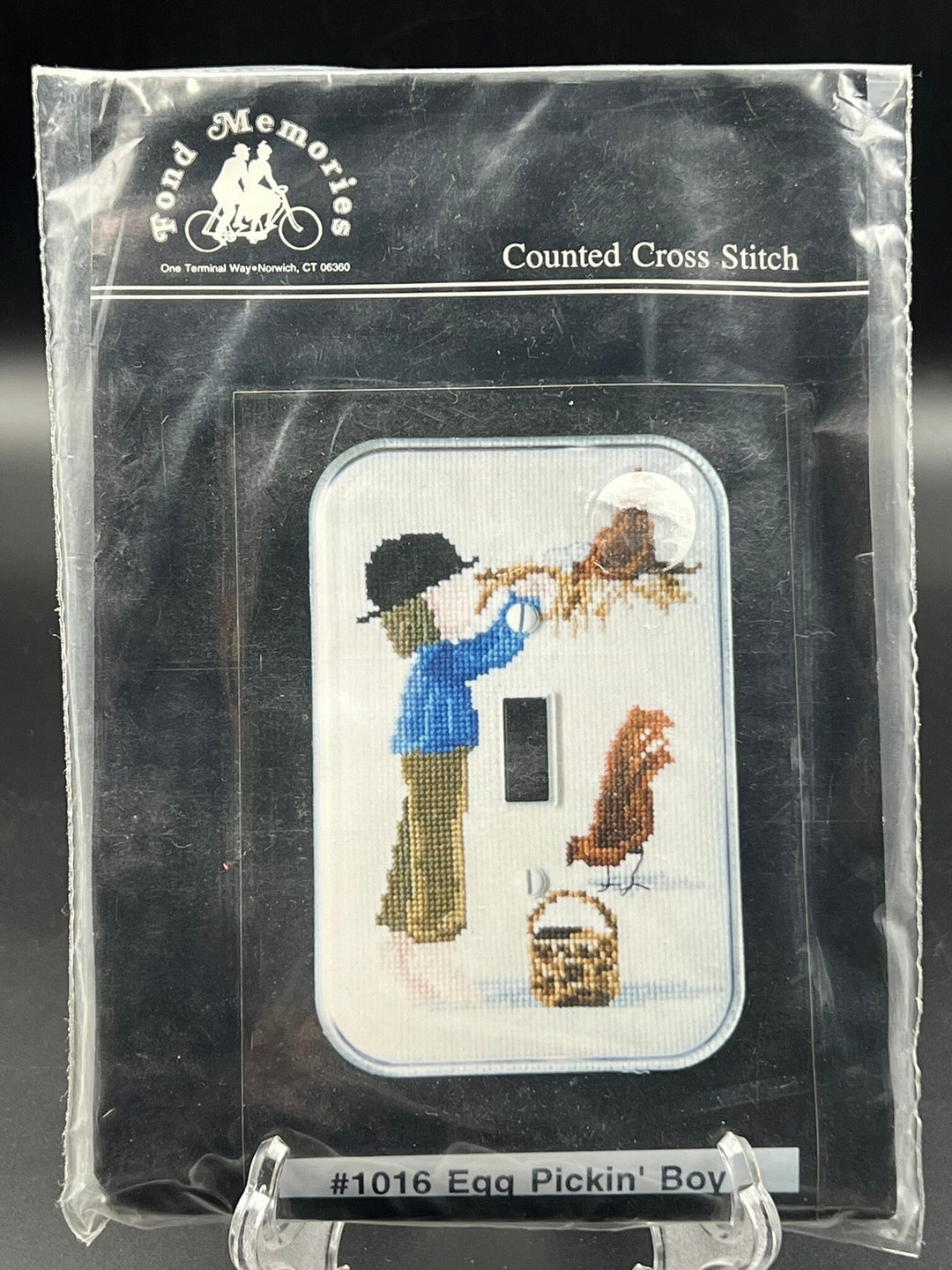 Fond Memories Counted Cross Stitch Single Switch Plate Cover 1016 egg ...