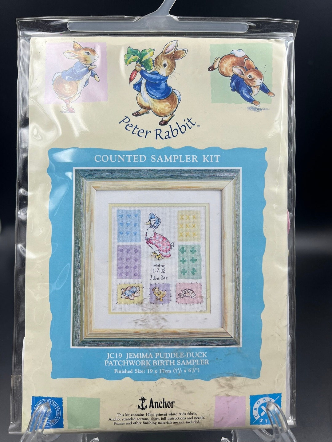 Anchor #JC19 "jemima Puddle Duck Patchwork Birth Sampler" - Etsy