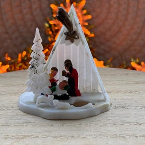 Vintage Miniature Plastic Nativity Scene Ornament Made in Hong Kong - Etsy