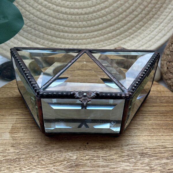 Vintage Glass Box - Etsy