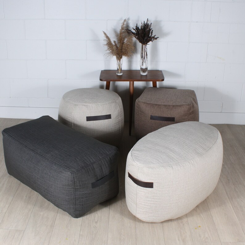 Square EDWARD Ottoman - 3 Colors Available - Etsy