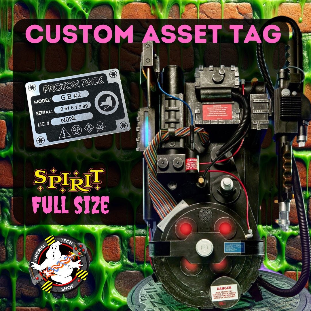 Asset Serial Tag Custom - Full Size Spirit Pack - Etsy