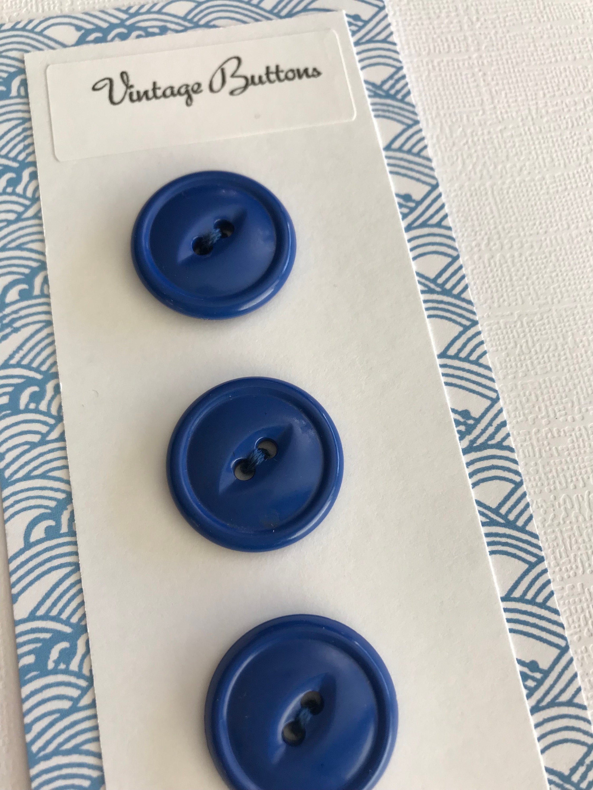Vintage Set of 4 Large Royal Blue Cat Eye Buttons 22mm - Etsy