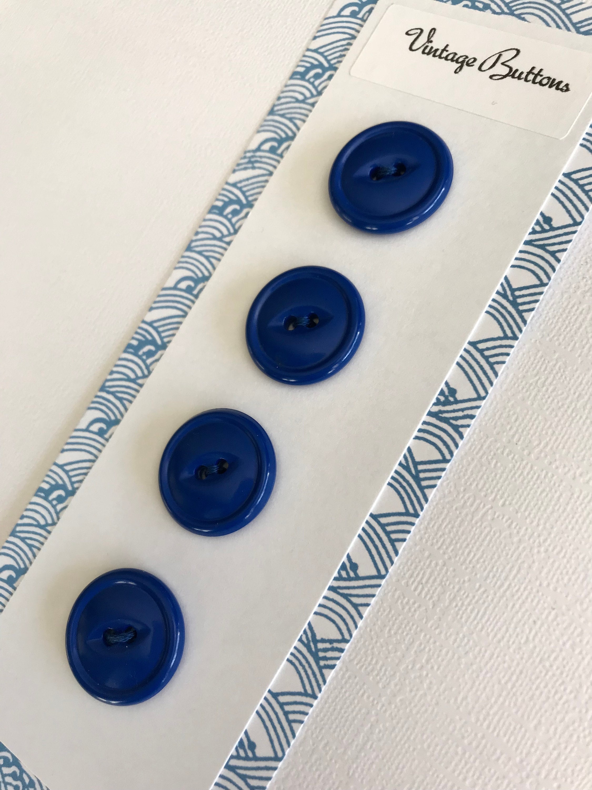 Vintage Set of 4 Large Royal Blue Cat Eye Buttons 22mm - Etsy