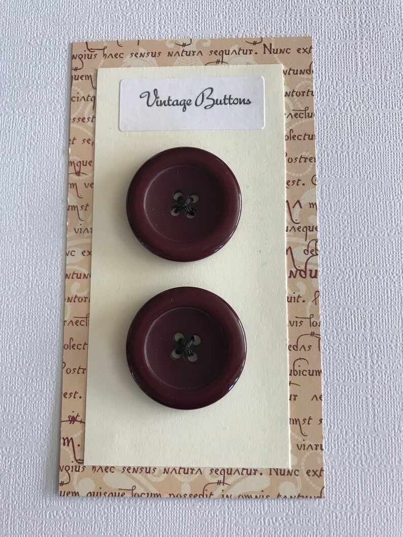 2 Large Classic Shiny Medium Brown Coat Buttons, 34 Mm Buttons, 4 Hole ...