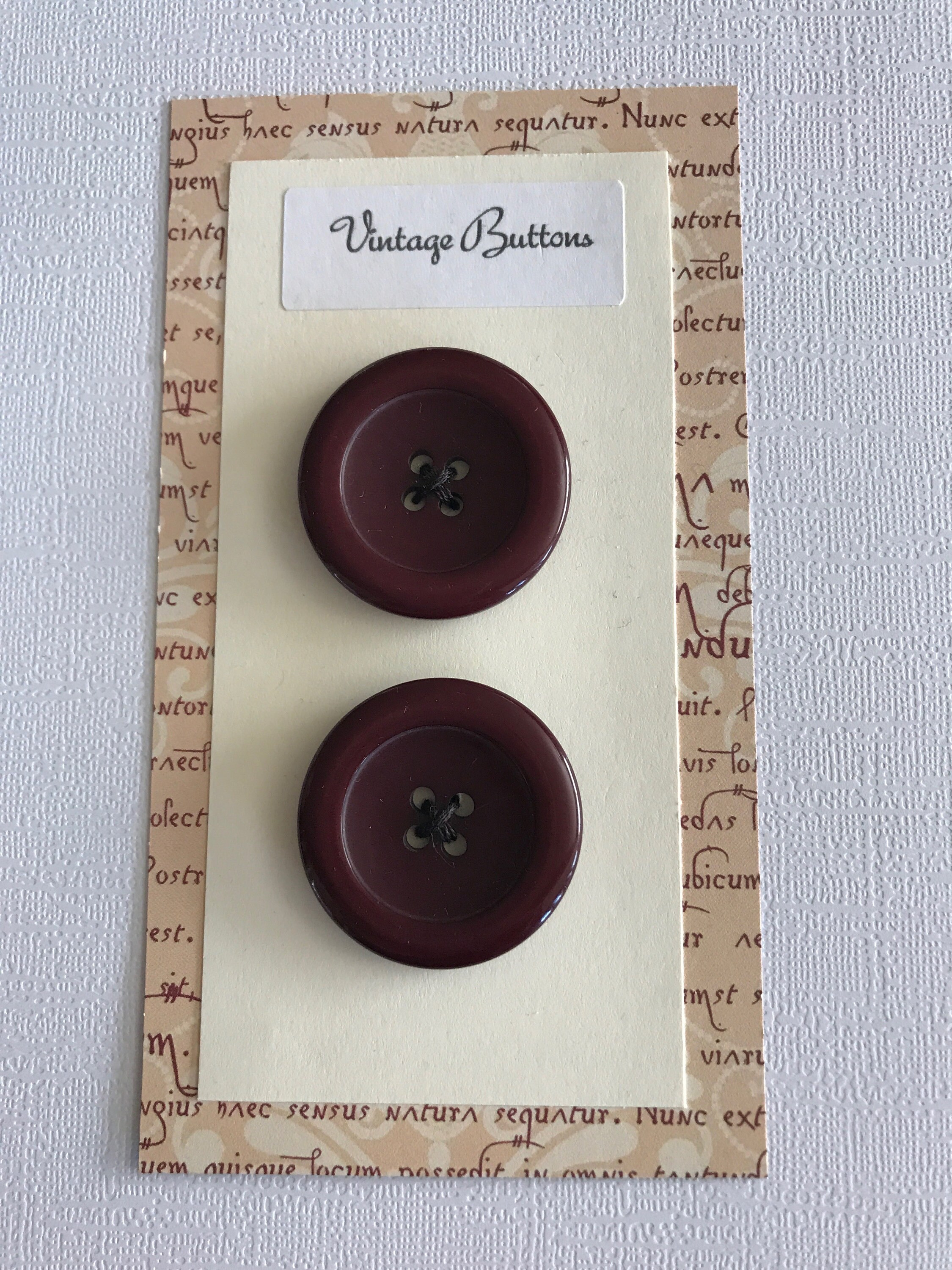2 Large Classic Shiny Medium Brown Coat Buttons, 34 Mm Buttons, 4 Hole ...